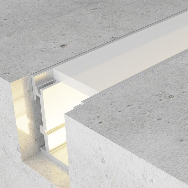 ☑️Profil LED de pardoseala Ufeg, aluminiu, 25.8 x 21.3 mm - 2 metri ...