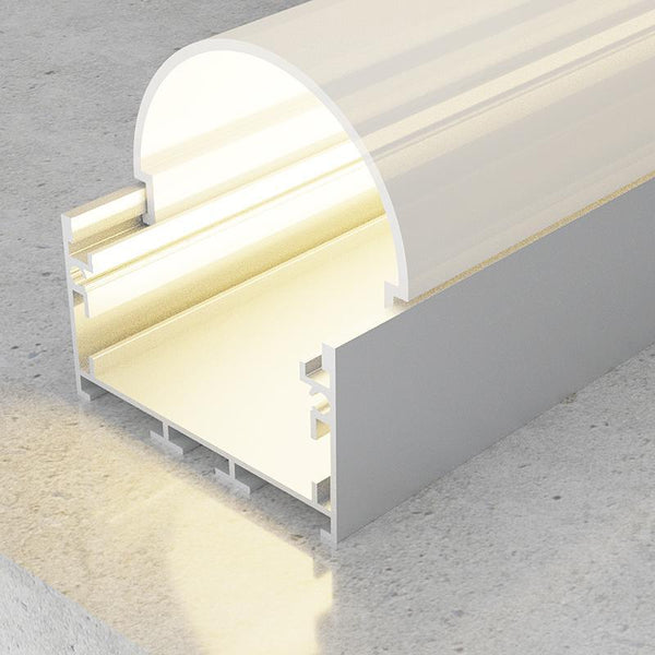 Profil LED oval, montaj suspendat/aplicat, aluminiu, 42x45 mm/2 mMahazin